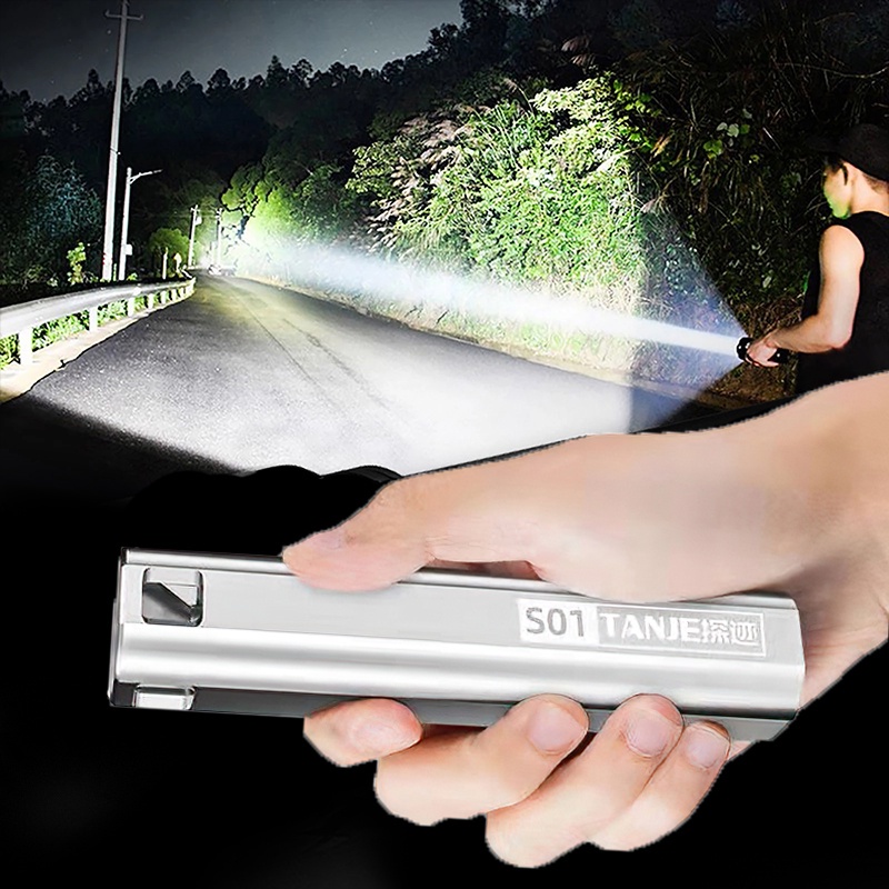 Small Portable LED Handheld Power Bank Flashlight Reverse Chargeable ...