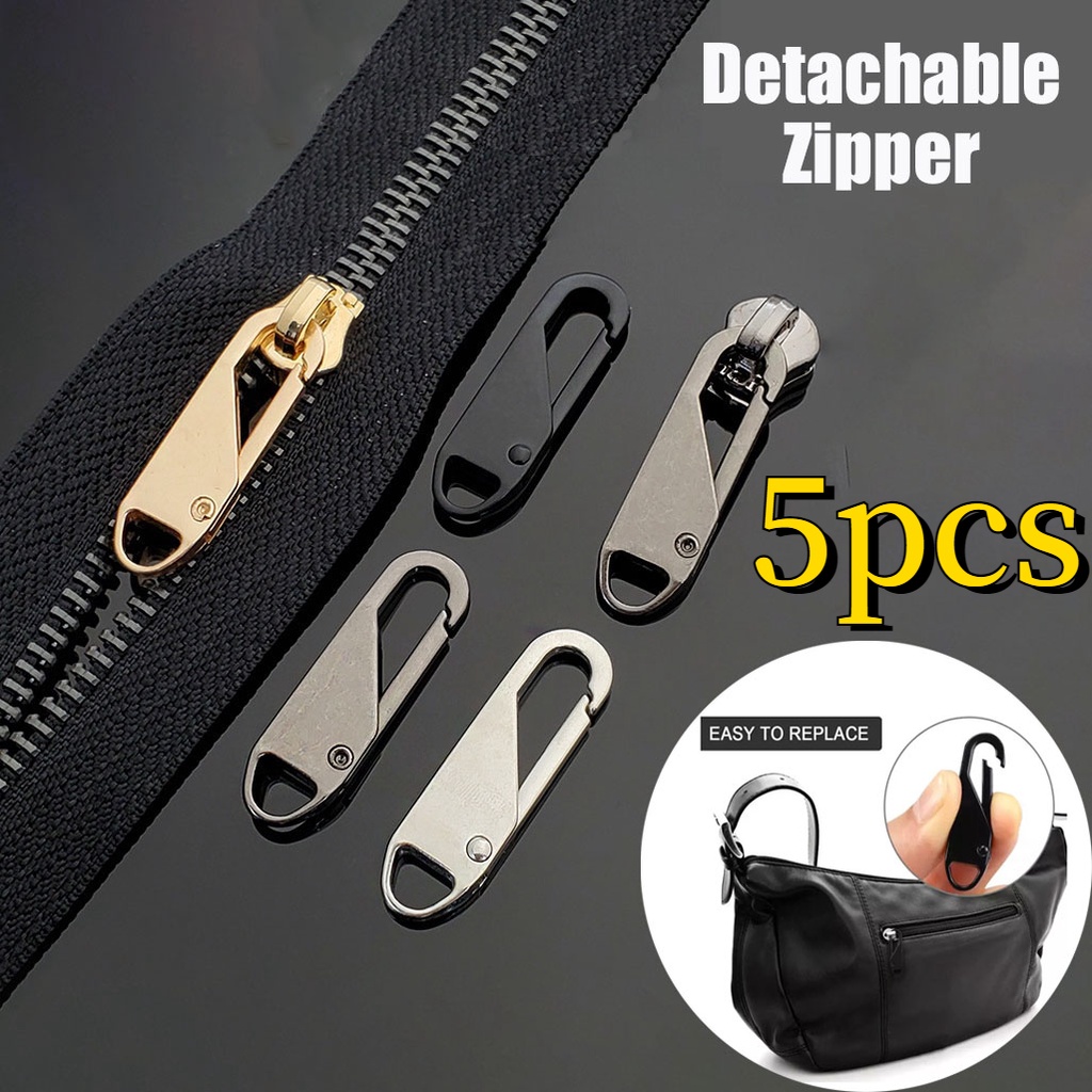 5pcs Metal Pull Tab Thickened Universal Zipper Puller / Removable Bag ...