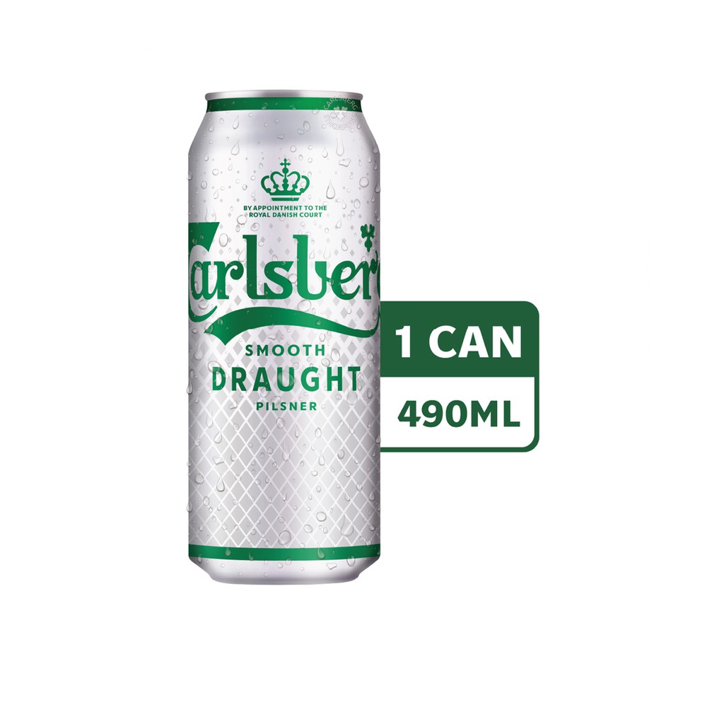 Carlsberg Smooth Draught Beer 490ml Can [1 Can] | Shopee Singapore