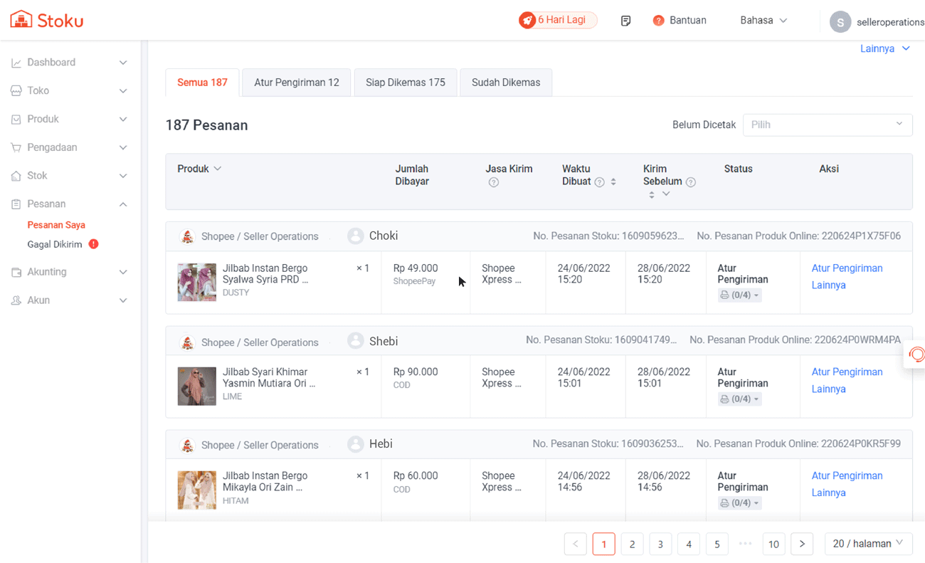 Mengelola Menu Pesanan pada Sistem Stoku | Pusat Edukasi Penjual Shopee ...