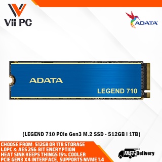 ADATA LEGEND 710 PCIe Gen3 x4 M.2 2280 Solid State Drive 512GB | 1TB - ADATA LEGEND NVMe SSD ...