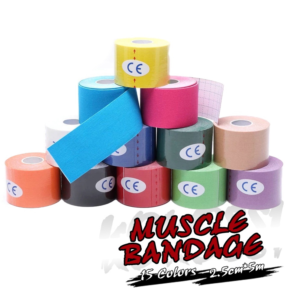 5M Kinesiology Tape Muscle Bandage Sports Cotton Elastic Adhesive ...