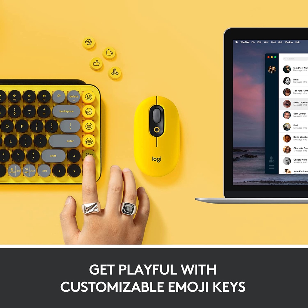 Logitech Pop Keys Wireless Emoji Keyboard Logitech Pop Wireless Emoji Mouse Logitech G435