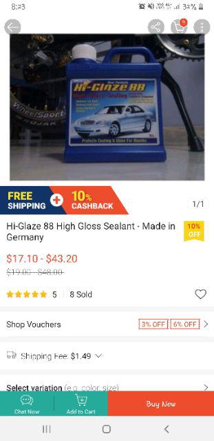 Hi-Glaze 88 High Gloss Sealant - Made in Germany | Shopee Singapore