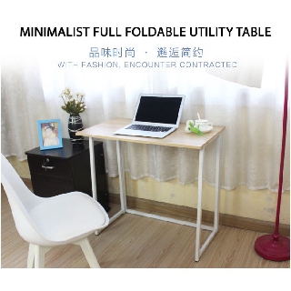 (JIJI SG) Minimalist Full Foldable Table / Folding Table / Computer ...