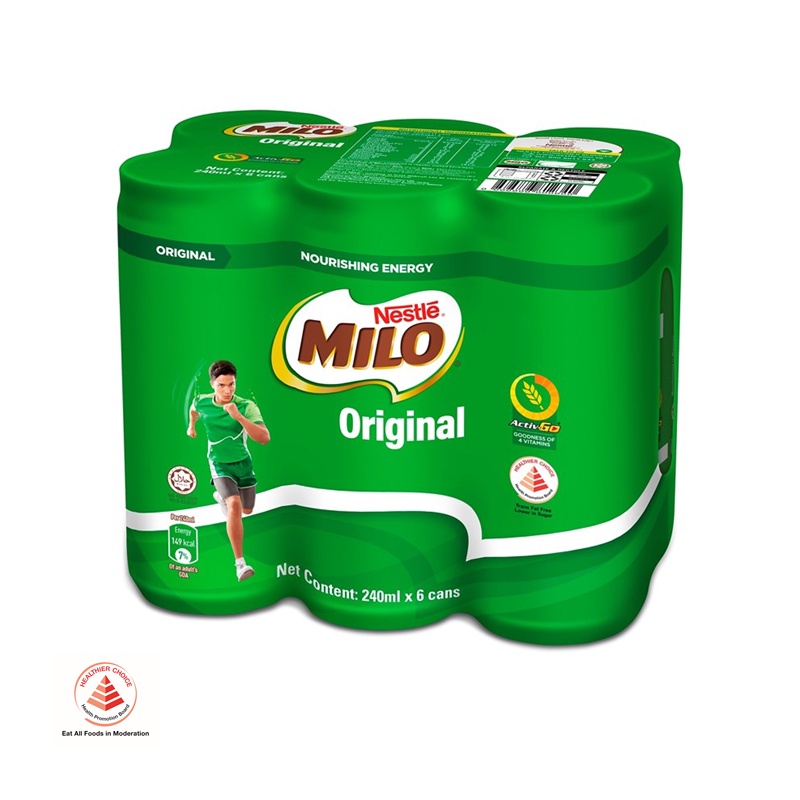 Milo Activgo Original Can Cluster (6X240Ml) | Shopee Singapore