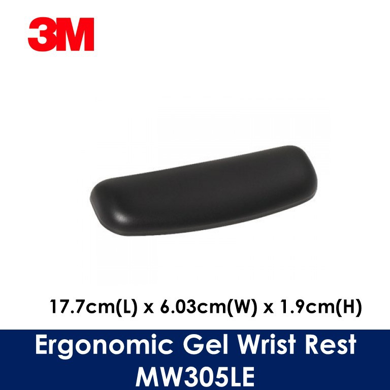 3M Gel Wrist Rest With Antimicrobial Protection - 3M-WR305LE ...