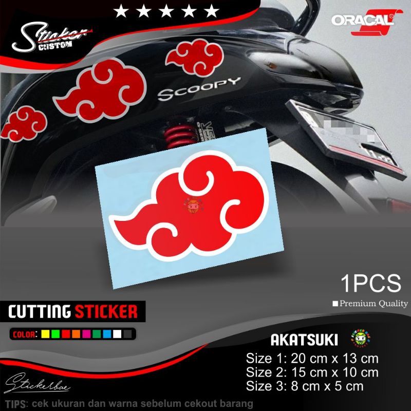 Akatsuki sticker logo cutting sticker Stack per pcs | Shopee Singapore