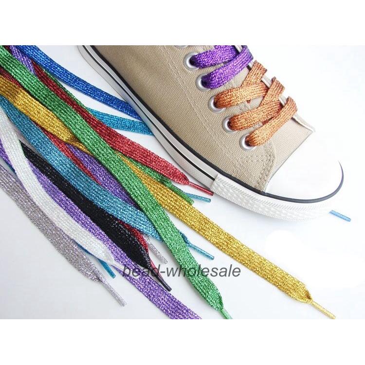1 pair Fashional Sparkle Bling shoe string Glitter Shoelaces 14 colors ...