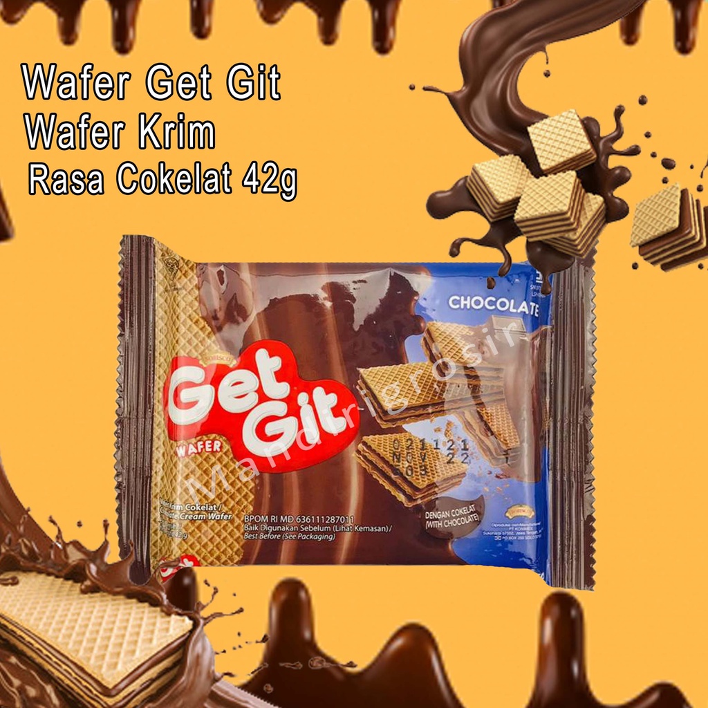 Chocolate Wafer Cream, Wafer Get Git, Chocolate Flavors, 42g | Shopee ...