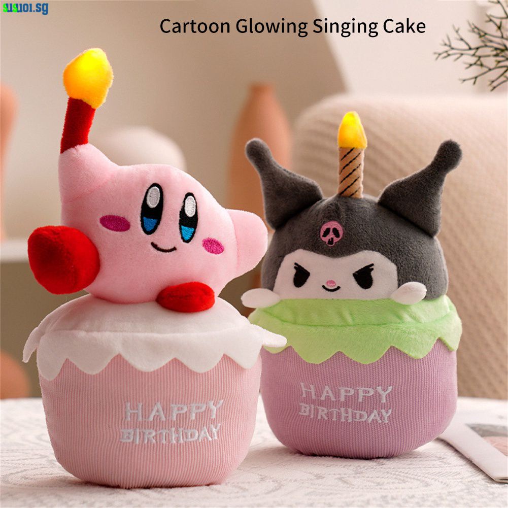 Sanrio Toy Happy Birthday Plush Cake Toy Birthday Decoration Props ...