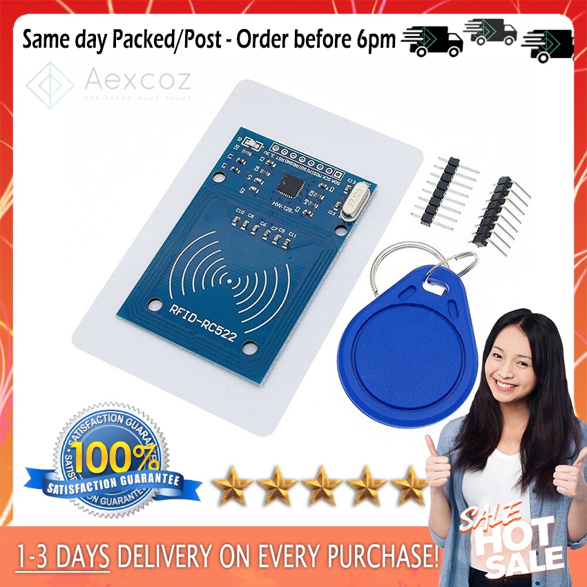 🔥[READY STOCK Local Seller]🔥 MFRC-522 RC522 RFID RF IC card scanner ...
