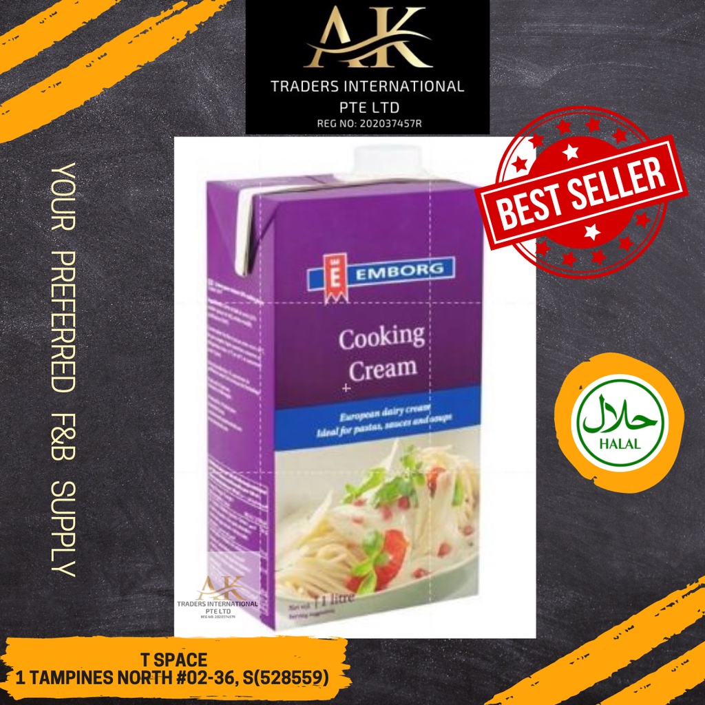 EMBORG COOKING CREAM 1LT HALAL | Shopee Singapore