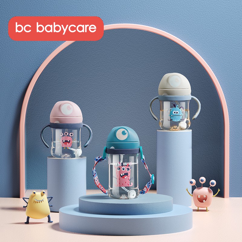 bc babycare Tritan 360 Gravity Straw Anti-Colic BPA-Free Sippy Cup Kids Water Bottle 240mL 360ml ...