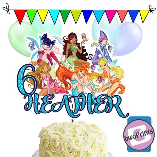 Winx Club Cake Topper Birthday Party Supplies Baby Shower Wedding ...