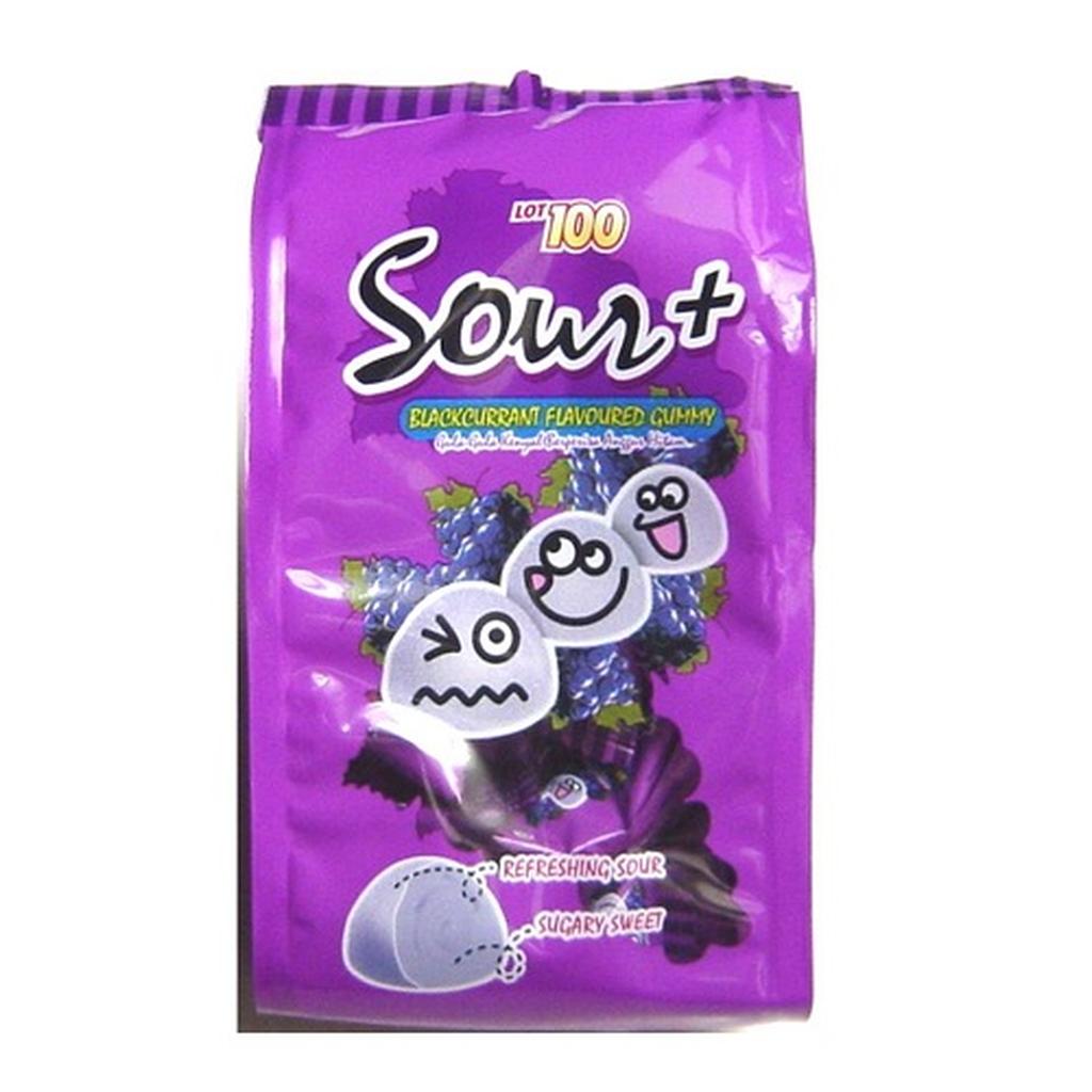 Lot 100 Sour+ Blackcurrant Flavoured Gummy [Each: 100g] | Shopee Singapore