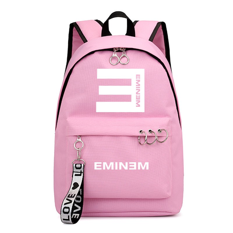 American rapper Eminem Eminem printed backpack trend student schoolbag ...