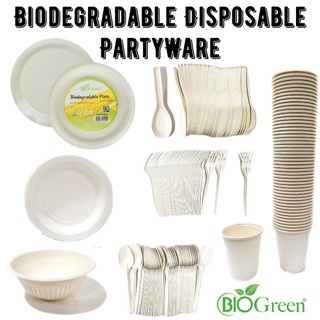 [SG Stock] Disposable Partyware Party Supplies Paper Plastic Plate Bowl ...