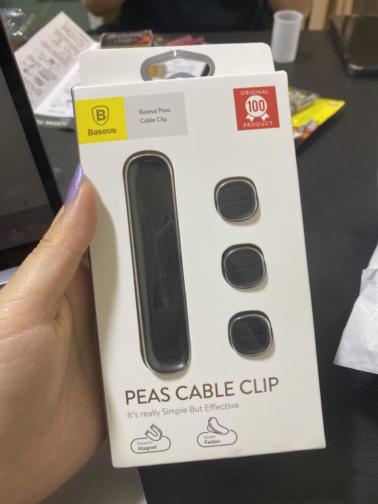 Baseus Magnetic Cable Clip Organizer Desktop Managemen USB Cord Holder ...