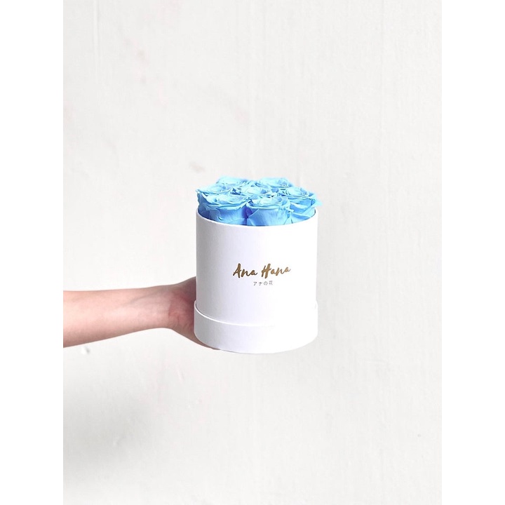 Preserved Rose Bucket Bloom Box バケツバラ - Baby Blue | Shopee Singapore