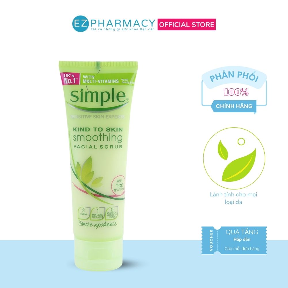 Simple Kind to Skin Smoothing Facial Scrub 75ml | Shopee Singapore