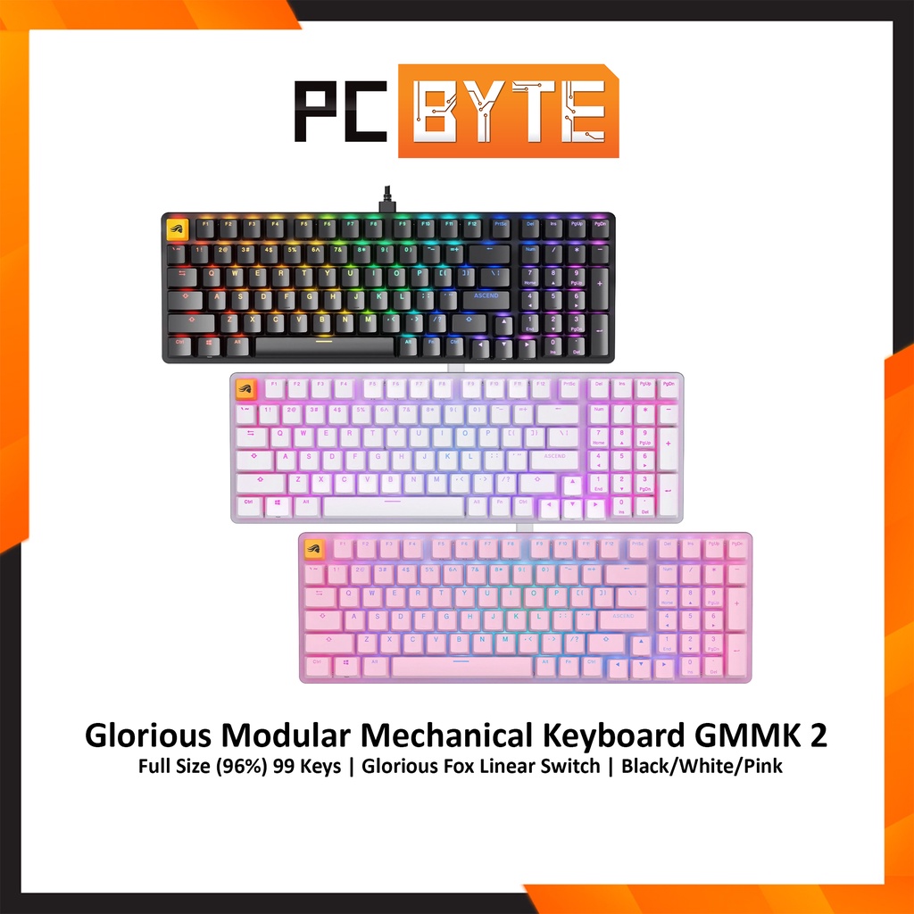 Glorious Modular Mechanical Keyboard - GMMK 2 (Full Size (96%) 99 Keys ...