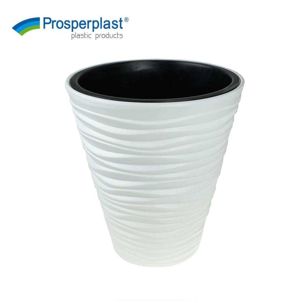 Prosperplast Sand Horizontal Wave Pot (295mm x 330mm)(Mocca/White ...