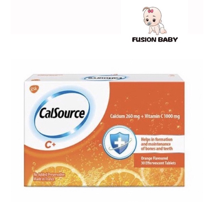 GSK Calsource Calcium 260mg + Vit C 1000mg (10 / 30 Effervescent ...