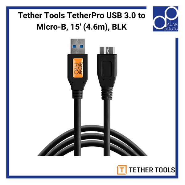 Tether Tools TetherPro USB 3.0 to Micro-B, 15' (4.6m) | Shopee Singapore