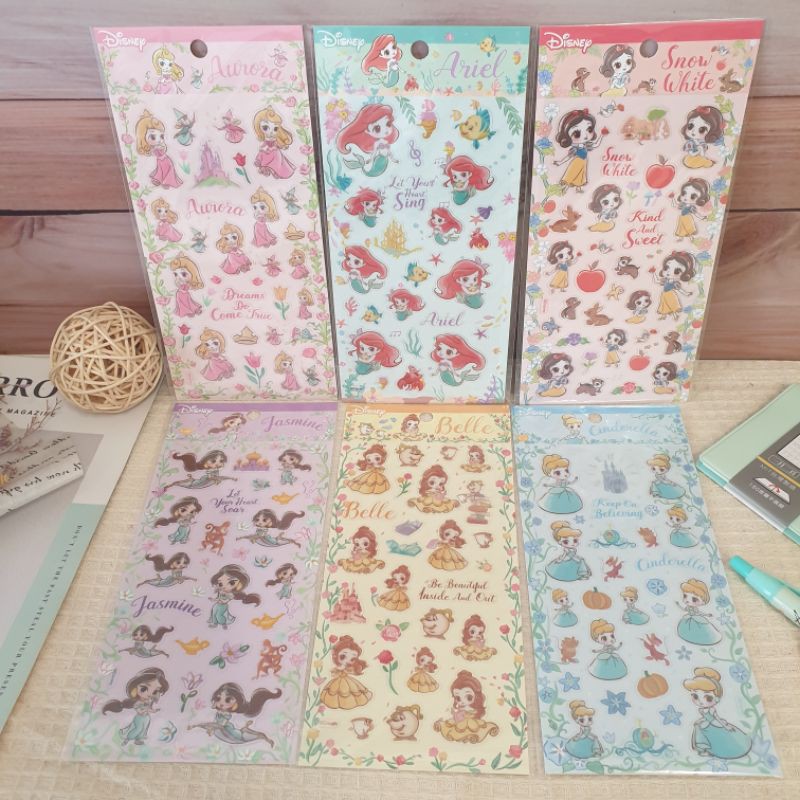 Disney Princess Transparent Stickers The Little Mermaid Handbook ...