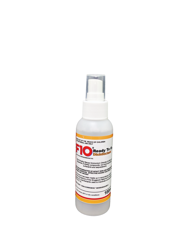 F10 Disinfectant and Sanitizer Ready To Use Spray Bottle 100ml | Shopee ...