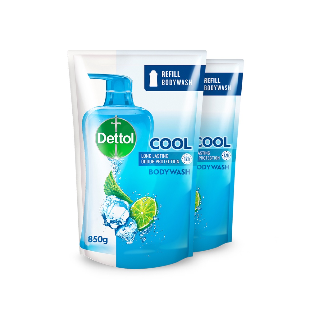 [Bundle of 2] Dettol Anti-Bacterial Body Wash Cool Refill 850g | Shopee ...
