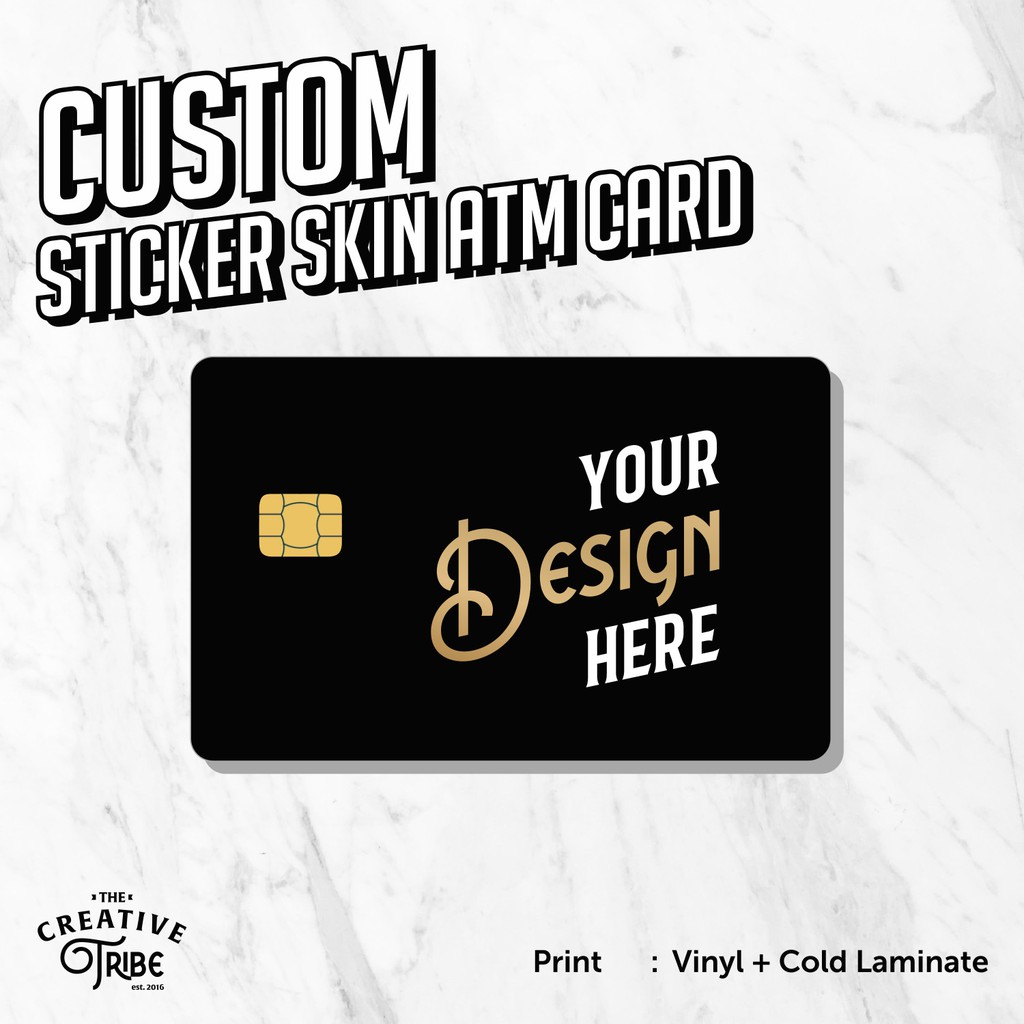 Custom Sticker Skin Card - Vinyl Atm Debit Credit Emoney Flazz Stickers ...
