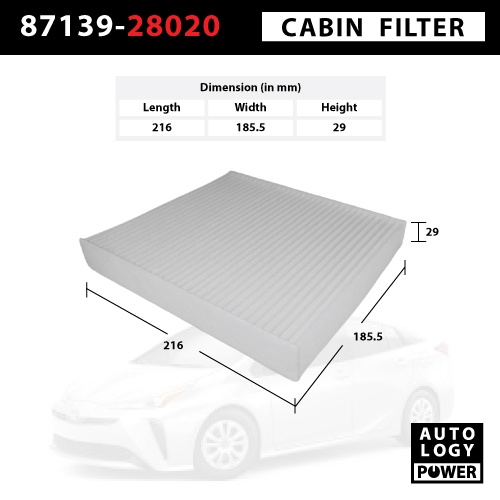 Cabin Filter 87139-28020 | Lexus 350 / Mazda CX-9 /Toyota Alphard Altis ...