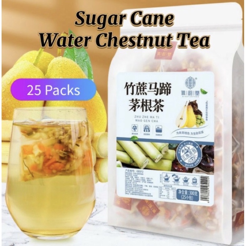 Herbal tea bamboo cane water chestnut water tea fruit tea bag sweet ...
