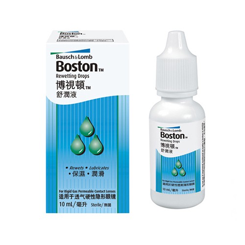 Boston Rewetting Drop (10ml) GP lens eye drop lens care eye care (B ...
