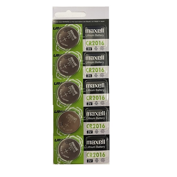[SG] Maxell CR2016 Lithium Cell Button Battery (5 Pieces) | Shopee ...
