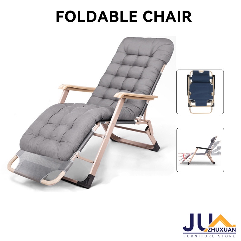 Portable Foldable Armchair Folding Reclining Chair Office Relax Chair ...