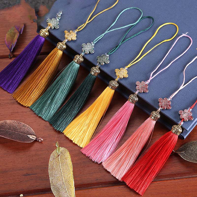 5pcslot Chinese Knot Tassels Polyester Silk Fringe Brush Hanging Rope Diy Tassels Trim Pendant