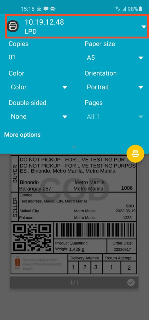 Seller Own Print of Air Waybill | Shopee PH Seller Education Hub