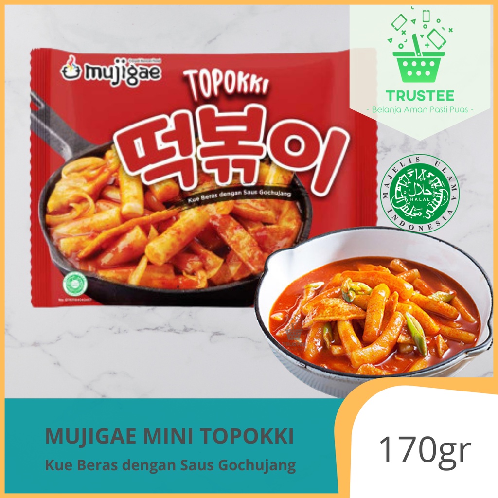 Mujigae Topokki Halal 170 gr / Instant Tteokbokki / Tokpoki / Topoki ...