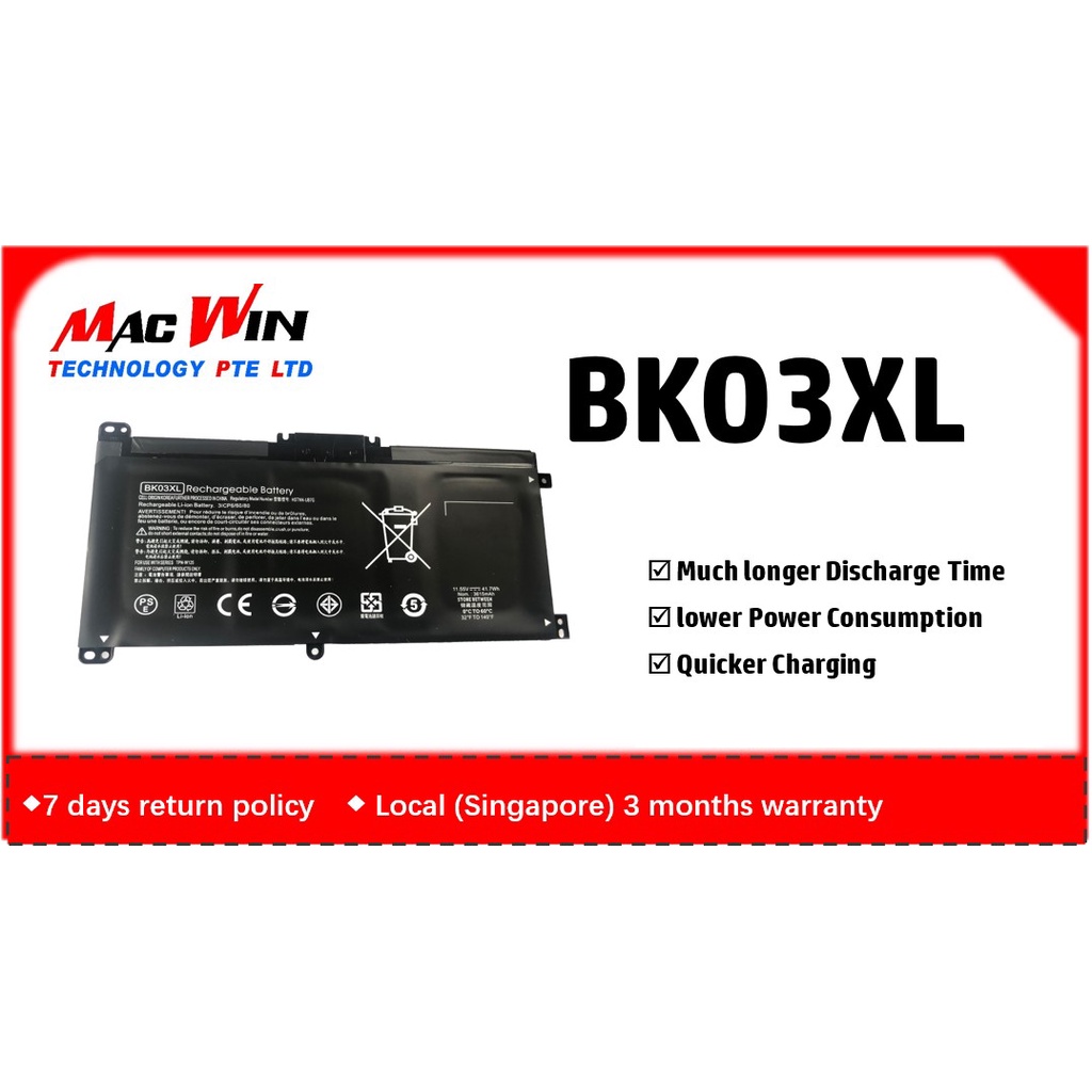 BK03XL Battery for HP Pavilion X360 14-ba0xx 14-ba1xx 14m-ba0xx 14m ...