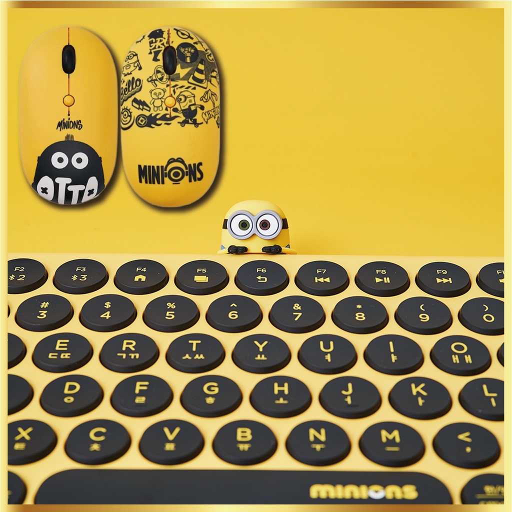 [IRIVER KOREA] Minions Silent Wireless Bluetooth Keyboard & 2.4Ghz ...