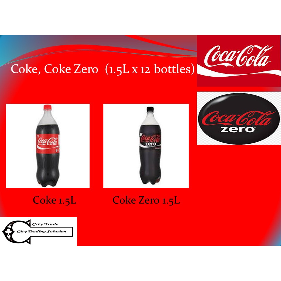 Coca Cola (Coke), Coca Cola Zero (1.5L x 12bottles) | Shopee Singapore