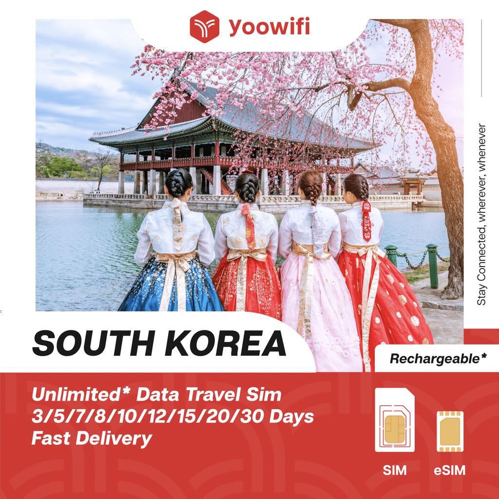 [Yoowifi] South Korea Travel Physical SIM with unlimited data 4G Fast ...