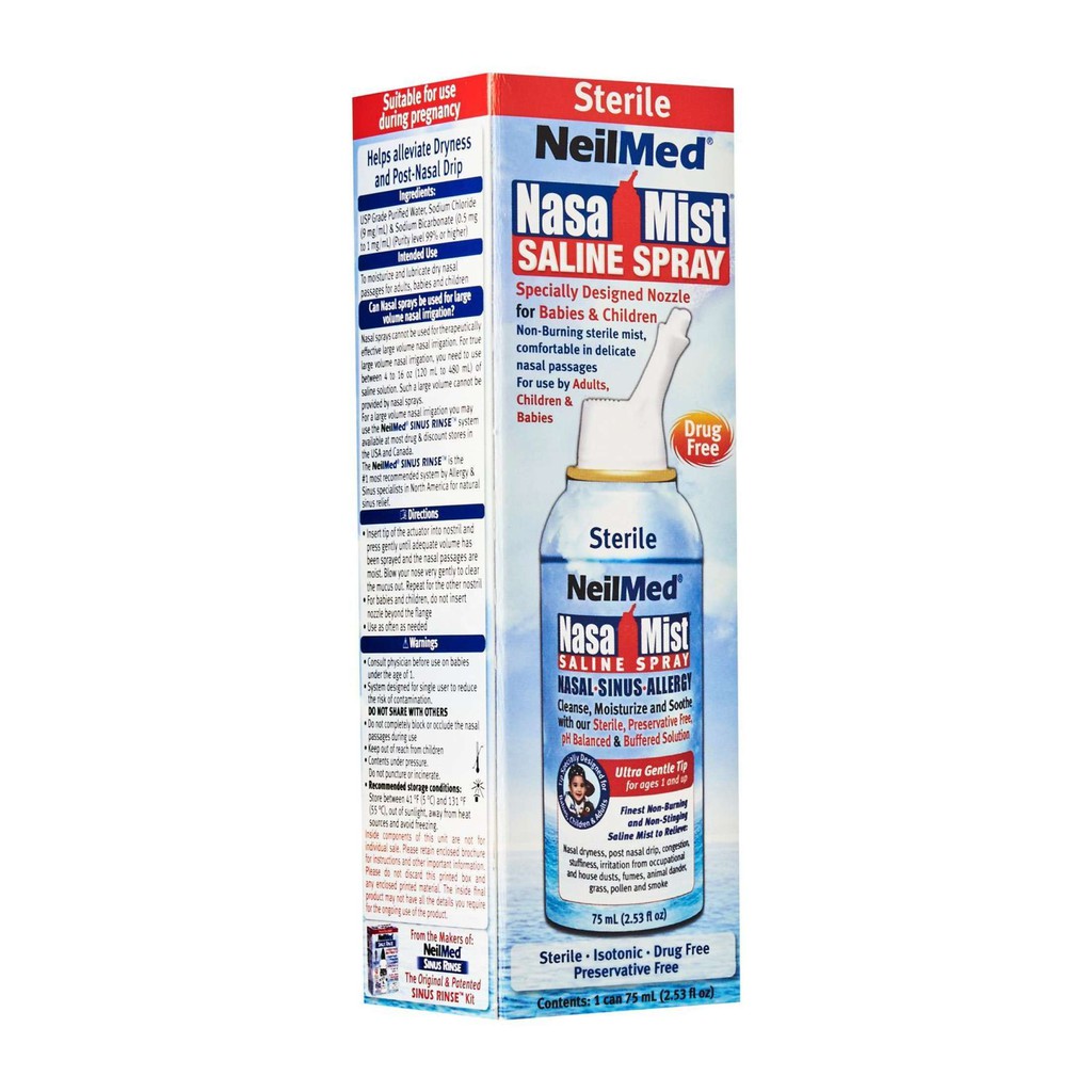 NeilMed Nasa Mist Isotonic Saline Spray 75ml - By Medic Drugstore ...