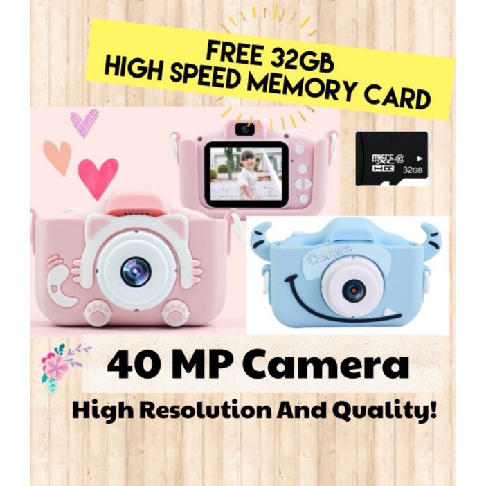 40mp kids Camera/ children camera Free 32GB SD card | Shopee Singapore
