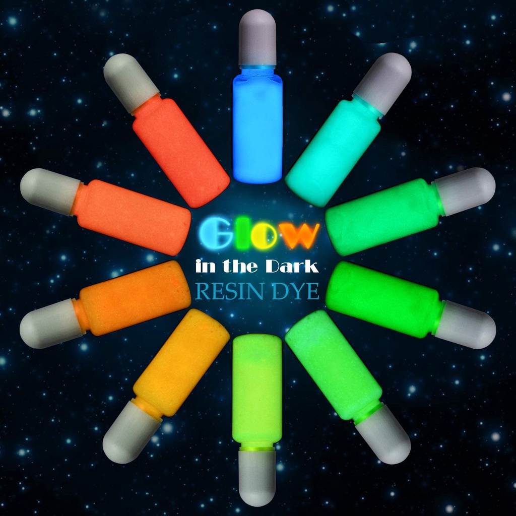 20 Colors Luminous Epoxy Resin Pigment, UV resin pigment Glow in The ...