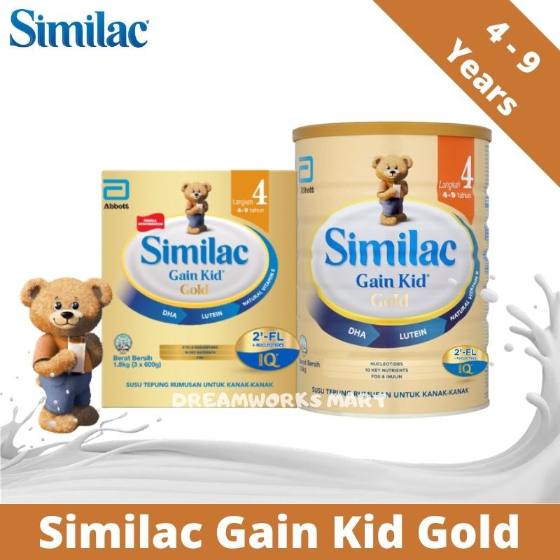 [Bundle Deal] NEW 2-FL Similac Gain Kid Gold (Step 4) 4-9Years - 1.8kg ...