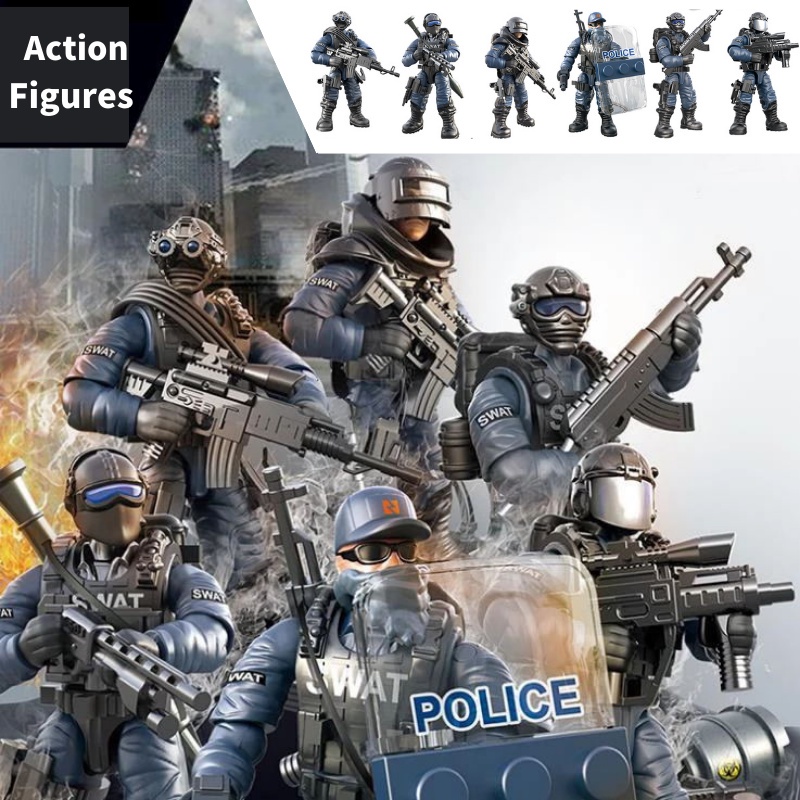 Special Forces Army Soldier Action Figures with Weapon Guns Military ...